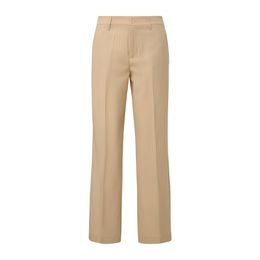 QS B&uuml;gelfaltenhose Damen Gr&ouml;&szlig;e 40 camel / wei&szlig;