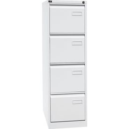 Bisley H&auml;ngeregistraturschrank LIGHT, 1-bahnig, 4 Sch&uuml;be, DIN A4, verkehrswei&szlig;
