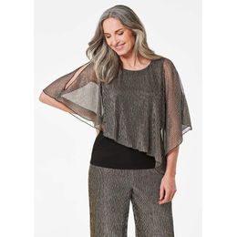 GOLDNER Blusenshirt Jerseyshirt mit Glanzakzenten in schwarz / metallic / gemustert | Gr.: 44