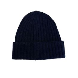Strickmütze MONTI, Herren, blau (navy), Obermaterial: 35% Polyamid, 35% Viskose, 20% Wolle, 10% Kaschmir, unifarben, Mützen, mit Woll-Anteil