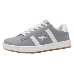 Sneaker Kangaroos "K-CA Miles OS", M&auml;dchen, Gr. 35, wei&szlig; (ultimate grau, wei&szlig;), Synthetik, Schuhe Sneaker, ohne Schn&uuml;rung, bequwm reinschl&uuml;pfen