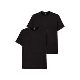 LEVI'S® PLUS Rundhalsshirt LEVI'S PLUS "BIG 2 PACK TEE", Herren, Gr. 3XL (68/70), schwarz (schwarz, schwarz), Jersey, Obermaterial: 100% Baumwolle, unifarben, Rundhals, Shirts, unifarben