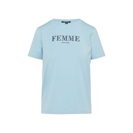 comma, COMMA T-Shirt Damen Gr&ouml;&szlig;e XXXL hellblau / schwarz