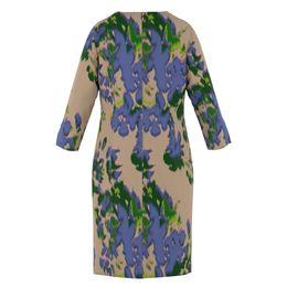 comma, COMMA Kleid Damen Gr&ouml;&szlig;e 44 beige / blau / gr&uuml;n Winterkleid