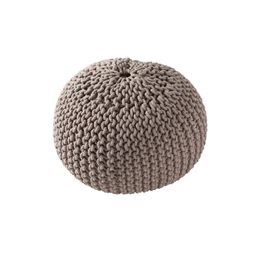 CS Schmal como Pouf Strick beige Ma&szlig;e (cm): H: 38 &Oslash;: 50 &raquo; H&ouml;ffner