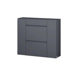Wohnwert H&auml;ngeschuhschrank Nicolo &brvbar; grau &brvbar; Ma&szlig;e (cm): B: 110 H: 96 T: 33.0 &raquo; H&ouml;ffner