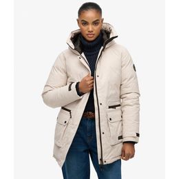 Superdry Damen City Wattierte Parka-Jacke, Grau - Gr&ouml;&szlig;e: 36 20822185006597SJ030