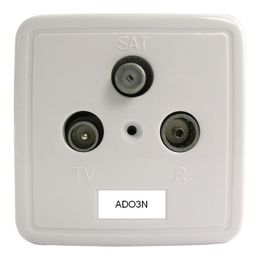 Televes Stichleitungsdose 3f. incl.APR.+Platte rws ADO3N (522001)