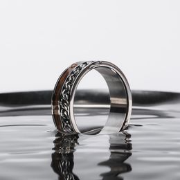 Holzkern Fractional Ring Silber und Walnuss