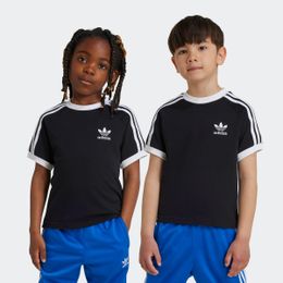 T-Shirt adidas originals "3STRIPES TEE", Jungen, Gr. 128, schwarz, Obermaterial: 100% Baumwolle, Rundhals, Shirts