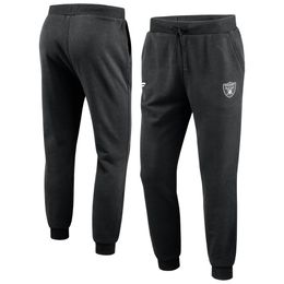Jogginghose Fanatics "Fanatics Jogginghose Las Vegas Raiders Primary Logo Fleece", Mädchen, Gr. XL, US-Größen, schwarz, 80% Baumwolle, 20% Polyester, Hosen