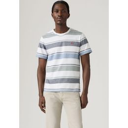 Levi's T-Shirt LEVI'S, Herren, Gr. S, julian stripe bright, Jersey, Obermaterial: 100% Baumwolle, regular fit taillenbedeckt, Rundhals, gerader Abschluss, Shirts T-Shirt, mit Streifenmuster
