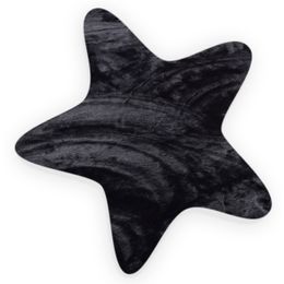 Fellteppich Gino Falcone "Kuschelteppich Chiara" Gr. 32, schwarz, B:90cm H:30mm L:90cm, Polyester, Teppiche, Fellteppich, Kunstfell, Kaninchenfell-Haptik, besonders weicher Langflor