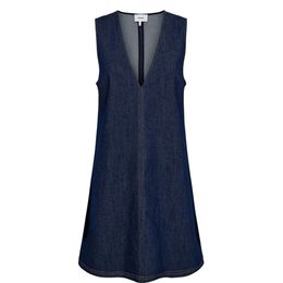N&uuml;mph Jerseykleid N&Uuml;MPH "N&uuml;mph Dress NUHALLY", Damen, Gr. 40, dunkelblau denim, Obermaterial: 70% Baumwolle, 28% Polyester, 2% Elasthan, Kleider Jerseykleid