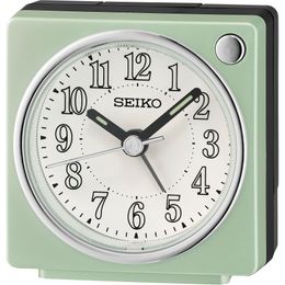 Quarzwecker Seiko "QHE197M", gr&uuml;n, Wecker, Wecker, Reisewecker, Schlafzimmer, Leuchtzeiger, Piepalarm
