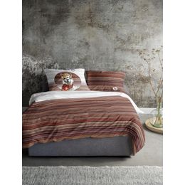 Bettw&auml;sche Irisette "Zobel 8556", rot, B/L: 140cm x 200cm, 1 Stk., 1 Stk., Biber, B/L: 90cm x 70cm, 2 Stk., Biber, Obermaterial: 100% Baumwolle, Bettw&auml;sche, Bettw&auml;sche, samtig weich