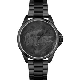 Quarzuhr Lacoste "LE CROC", schwarz, Armbanduhren, Herren, Armbanduhr, Herrenuhr, Edelstahlarmband, analog