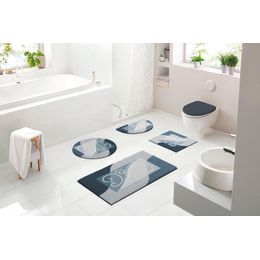 Badematte Grund "Greta" Gr. 52, grau, H:20mm, Polyacryl, Badematten, Badematte, 5 Jahre Grund Garantie, Made in Europe, sehr weicher Flor