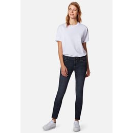 Skinny-fit-Jeans Mavi "LINDY", Damen, Gr. 33, L&auml;nge 34, schwarz (mid foggy glam), Stoff, 89% Baumwolle, 9% Polyester, 2% Elasthan, skinny fit lang, Jeans, Enganliegende Jeans