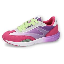 Sneaker Dockers by Gerli, M&auml;dchen, Gr. 33, bunt (pink, multi), Lederimitat, Nylon, Schuhe Sneaker, Schn&uuml;rschuh, Freizeitschuh, M&auml;dchen Schuh mit Schn&uuml;rung