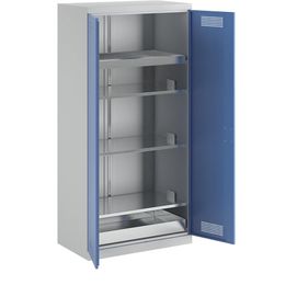 eurokraft pro Umweltschrank, mit Ausz&uuml;gen f&uuml;r Kanister, 5 Lagerebenen, Breite 950 mm