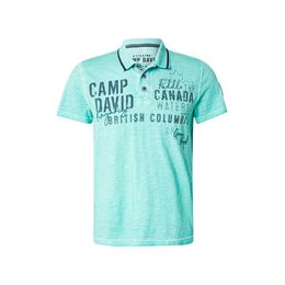 CAMP DAVID Poloshirt Herren Gr&ouml;&szlig;e M navy / grau / mint