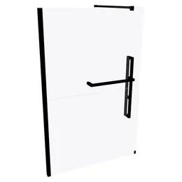 H&uuml;ppe H&Uuml;PPE Duplo pure Walk-In Viereck Seitenwand 1-teilig, Breite:130cm, linksseitige Befestigung, DT0003123321, Duschkabine: Profilfarbe Black Edition Glas ESG klar