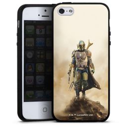 DeinDesign iPhone SE (2016-2019) Handy Silikon H&uuml;lle Case schwarz Handyh&uuml;lle The Mandalorian Star Wars Official Licensed Product