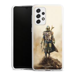DeinDesign Galaxy A33 5G Handy Silikon H&uuml;lle Case wei&szlig; Handyh&uuml;lle Official Licensed Product The Mandalorian Star Wars Silikon Case