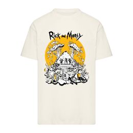 Merchcode Shirt 'Rick and Morty - Rest and Ricklaxation' Herren Gr&ouml;&szlig;e S sand / curry / schwarz / wei&szlig;