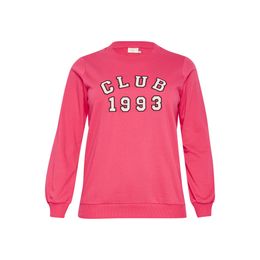 Kaffe Curve Pullover 'Violi' Damen Gr&ouml;&szlig;e M pink / wei&szlig;
