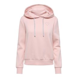Only Sweatshirt 'ONLNoli' Damen Gr&ouml;&szlig;e L rosa / silber