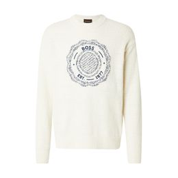 BOSS Pullover 'Kerbert' Herren Gr&ouml;&szlig;e L hellbeige / marine