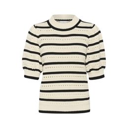 Kaffe Pullover 'Evelyn' Damen Gr&ouml;&szlig;e S beige / schwarz