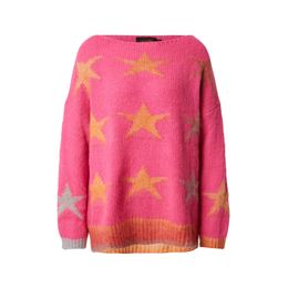 miss goodlife Pullover Damen Gr&ouml;&szlig;e L grau / orange / pink