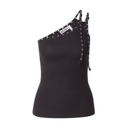 WEEKDAY Top 'Bianca' Damen Gr&ouml;&szlig;e M schwarz / silber