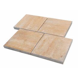 DIEPHAUS Terrassenplatte 'T-Court Solid' Beton sandstein 40 x 40 x 4 cm