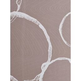 Gardine HEINE HOME Gr. 1, braun (braun, weiß), B:135cm H:145cm, Polyester, Gardinen