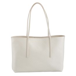 Henkeltasche Calvin Klein "AOP TOTE W/ POUCH ON STRAP", Damen, Gr. B/H/T: 39cm x 27,5cm x 12,5cm, lily weiß aop, Polyester, bedruckt, Taschen, Umhängetasche, Schultertasche, Set, mit Monogramm-Print