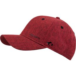 Baseball Cap Chillouts "Christchurch Hat", Herren, rot (rot, schwarz), Web, Kunstfaser, kontrastfarbene Details, meliert, Basic, Caps, mit farbigen Akzenten & verstellbarem Verschluss für lässige Styles