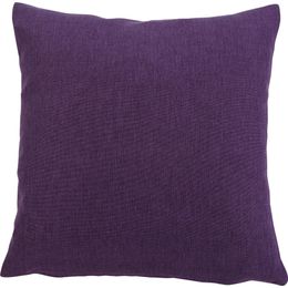G&ouml;zze Dekokissen G&Ouml;ZZE "Milano", lila (dunkellila, unifarben), B:40cm L:40cm, Polyester, Dekokissen_Sitzkissen_Kissenh&uuml;llen, mit Rei&szlig;verschluss, Kissenh&uuml;le ohne F&uuml;llung, 2 St&uuml;ck