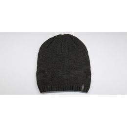 Beanie Chillouts "Keith Hat", Herren, grau (dunkelgrau melange), Strick, Kunstfaser, meliert, Mützen, Strickmütze im Oversize-Look, meliert, gefüttert