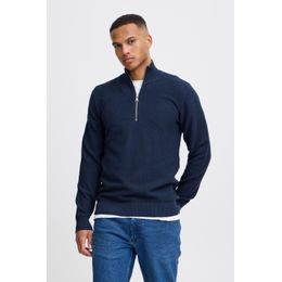 Blend Jungen Troyer "BHPullover", blau, Gr. XXL, unifarben, Feinstrick, 100% Baumwolle, Pullover, Stilvoller Troyer mit Rei&szlig;verschluss