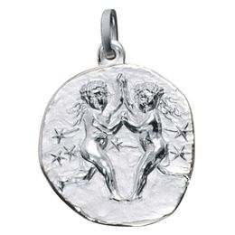 Sternzeichenanh&auml;nger Jobo "Anh&auml;nger Sternzeichen", silber 925, Schmuckanh&auml;nger, Damen, Zwilling, Silber 925 (Sterlingsilber), 925 Silber rund