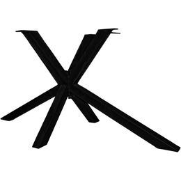 Tischbein Sit, B:160cm H:74cm T:74cm, grau, Metall, Tischbeine, sternf&ouml;rmig