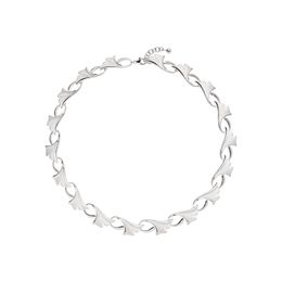Collier Jobo "Kette Ginkgo Ginko", silber 925, Halsketten, Damen, Silber 925 (Sterlingsilber), L: 47, Collier, 925 Silber 47 cm