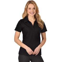 TRIGEMA Damen Poloshirt "TRIGEMA Poloshirt ohne Knopfleiste", schwarz, Basic, Gr. M, 100% Baumwolle, Shirts