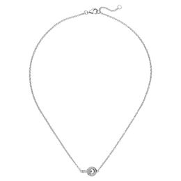 Collier JOBO "Kette mit Anhänger", silber 925, Halsketten, Damen, Silber 925 (Sterlingsilber), L: 45, Collier, 925 Silber mit 20 Zirkonia 45 cm