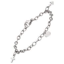Jobo Armband "Kinderarmband Glaube Liebe Hoffnung", 16cm, Silber 925 (Sterlingsilber), silber, Silber 925 (Sterlingsilber), Armb&auml;nder, 925 Silber