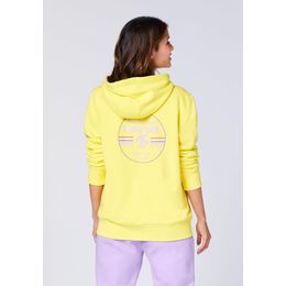 Chiemsee Damen Kapuzensweatjacke, gelb, Gr. XS, 88% Baumwolle, 12% Polyester, Sweatjacken